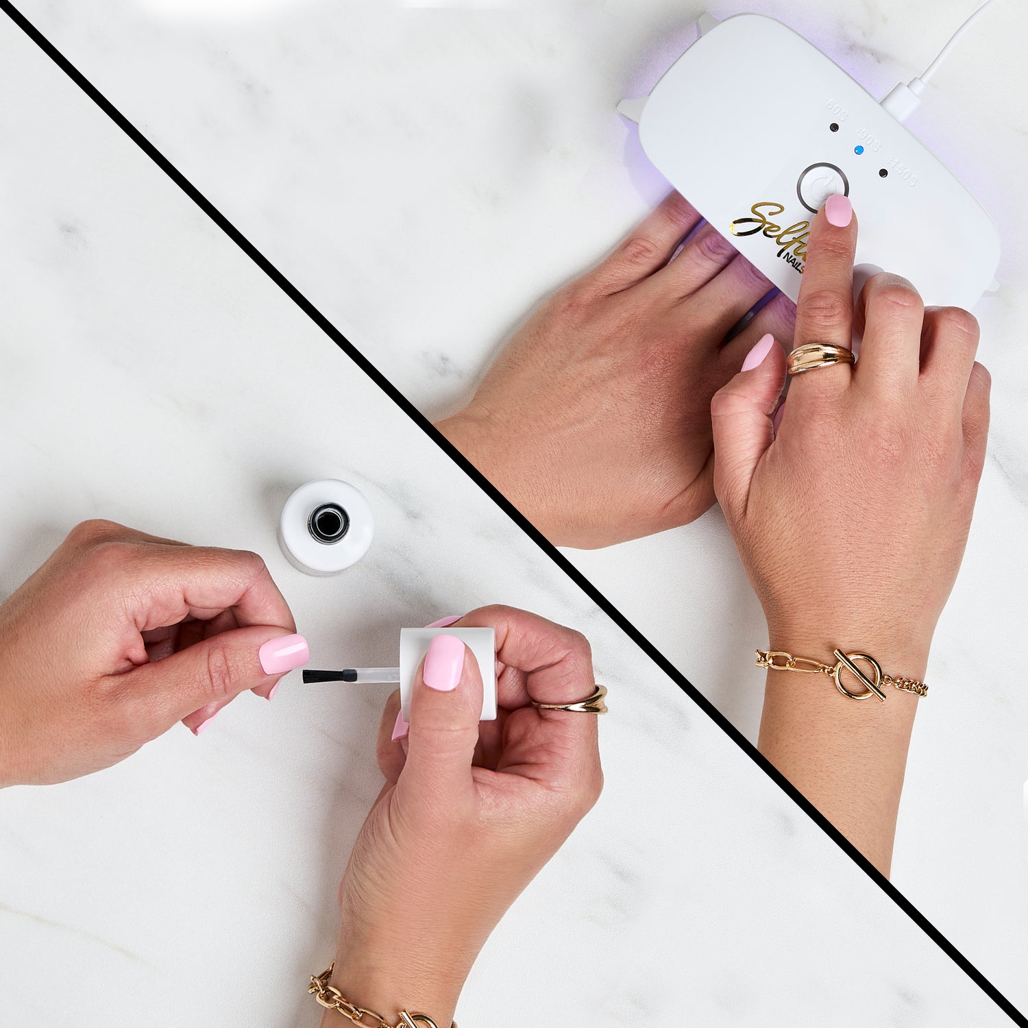 Selfie Nails flawless stick on Express Gel Polish that lasts 14 days.